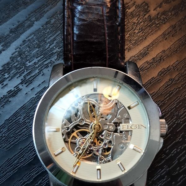 Elgin Skeleton Watch Used Motion Rare Stunning | WatchCharts Marketplace
