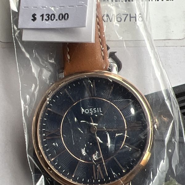 FOSSIL Jacqueline Blue Dial Ladies Leather Watch ES4274 *NEW IN BOX ...