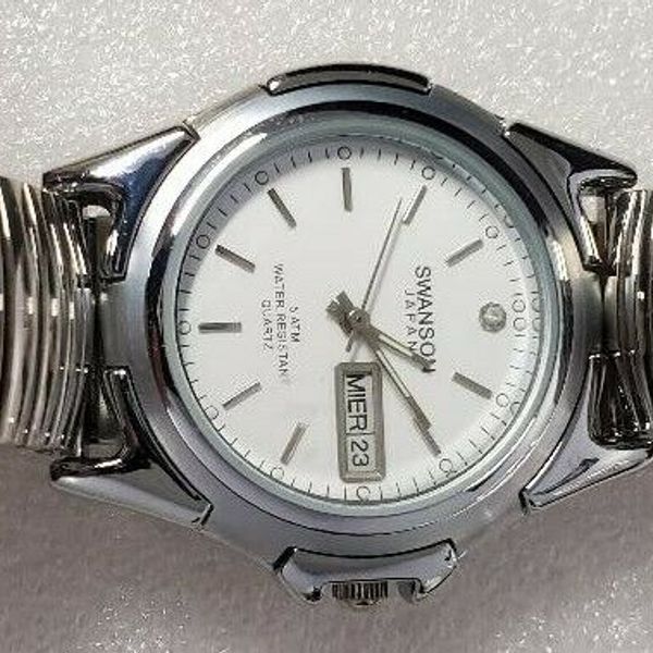 Swanson Watch Japan Chrono Stainless, New | WatchCharts Marketplace