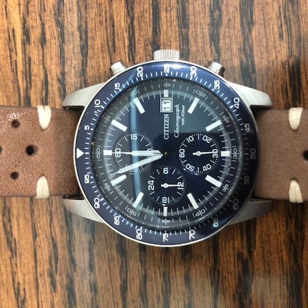 Citizen Alterna VO10-5894 Navy Blue Speedmaster Homage - Rare ...