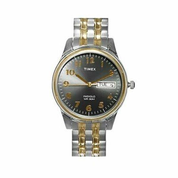 Timex Men's Grey Dial Two Tone Expansion Watch T26481 | WatchCharts ...