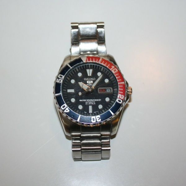 Seiko 5 Blue Dial Stainless Steel Automatic Mens Watch SNZF15 ...