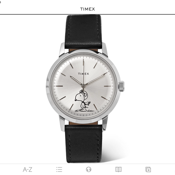 New Timex Marlin Automatic X Peanuts Featuring Snoopy 40mm Leather ...