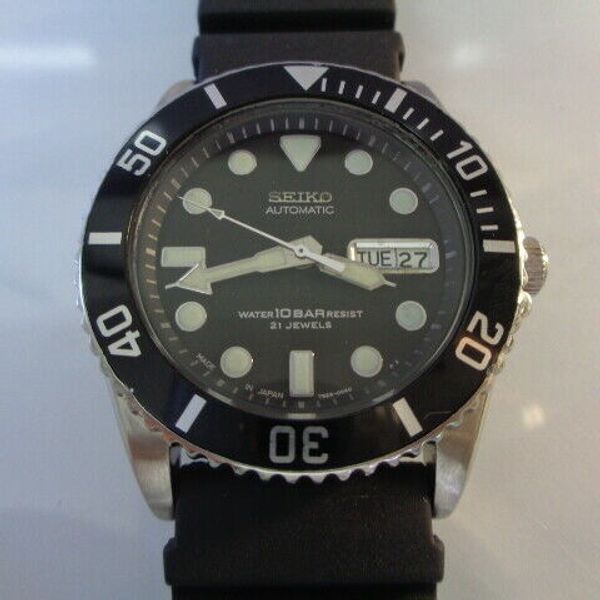 Seiko Diver Mens Watch Day & Date Automatic 7S26-0040 SKX031J Black SN ...