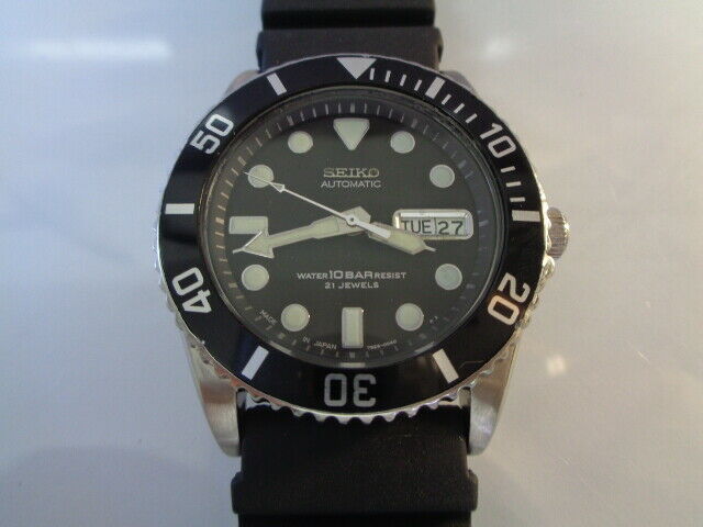Seiko Diver Mens Watch Day & Date Automatic 7S26-0040 SKX031J Black SN ...