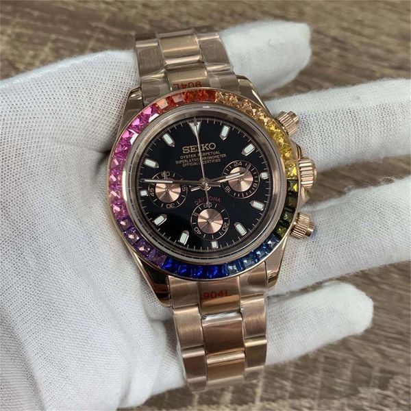 [LOWEST PRICE] Seiko Daytona rainbow diamond | WatchCharts Marketplace