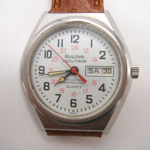 BULOVA ACCUTRON RAILROAD APPROVED QUARTZ WRIST WATCH VGC RUNNING ...