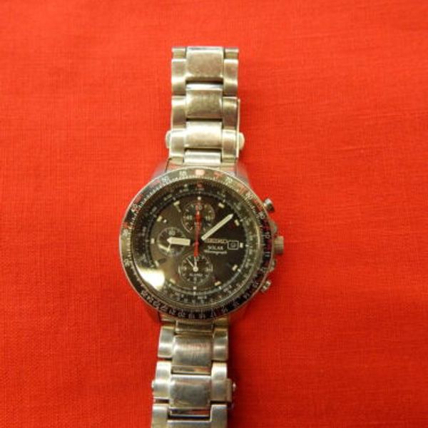 Vintage Seiko Aviator Solar Chronograph Pilots Men's Watch | WatchCharts