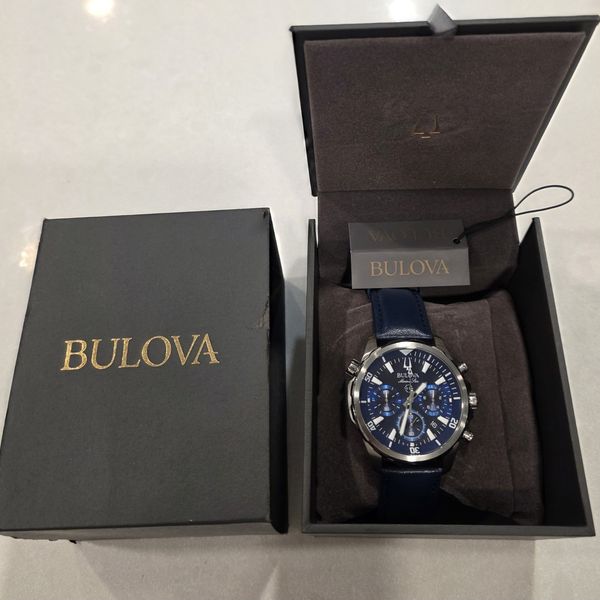 Bulova 96B287 Marine Star Blue Men's Quartz Chronograph Watch 43mm ...