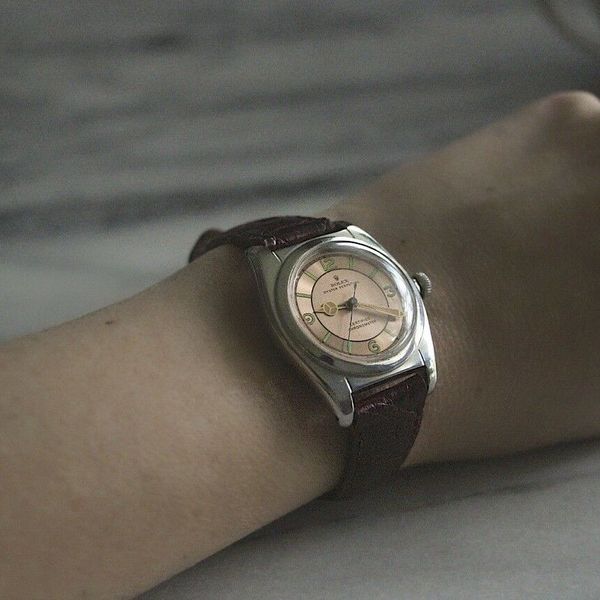 Rolex Bubble Back Ref 2940 Oyster Perpetual Copper Dial Circa 1940s ...