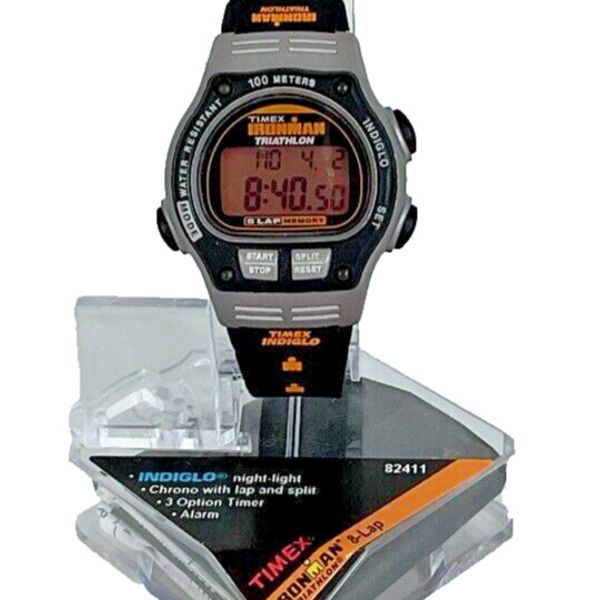 Timex Ironman Triathlon 8 Lap Memory Jocko Quartz Digital Watch 100M ...