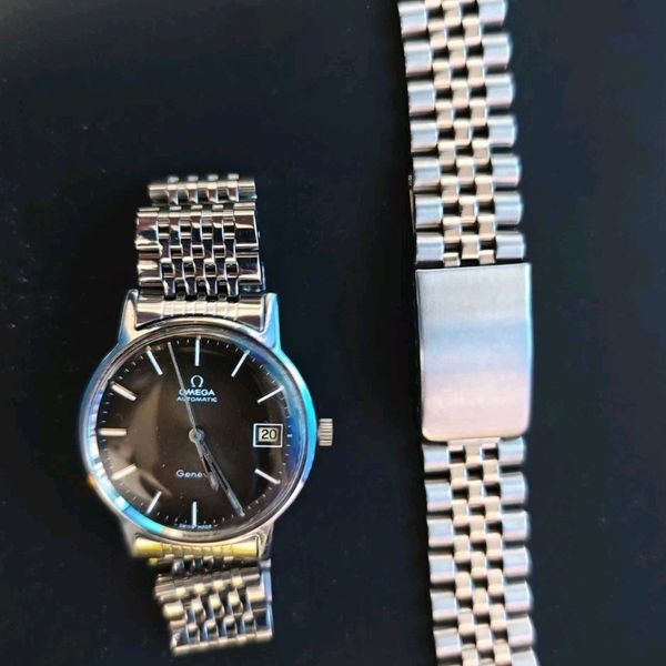 Vintage OMEGA Geneve Cal.1012 Automatic Black Dial Black | WatchCharts Marketplace