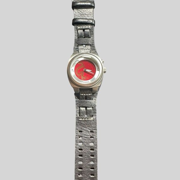 Fossil Big Tic JR-8198 Fire Dragon Red Animated Dial New Battery Excellent Cond | WatchCharts ...