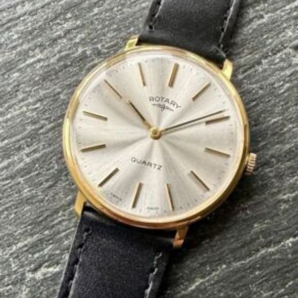 VINTAGE ELEGANT ROTARY QUARTZ MEN WRISTWATCH CIRCA:1980-1990â s ...