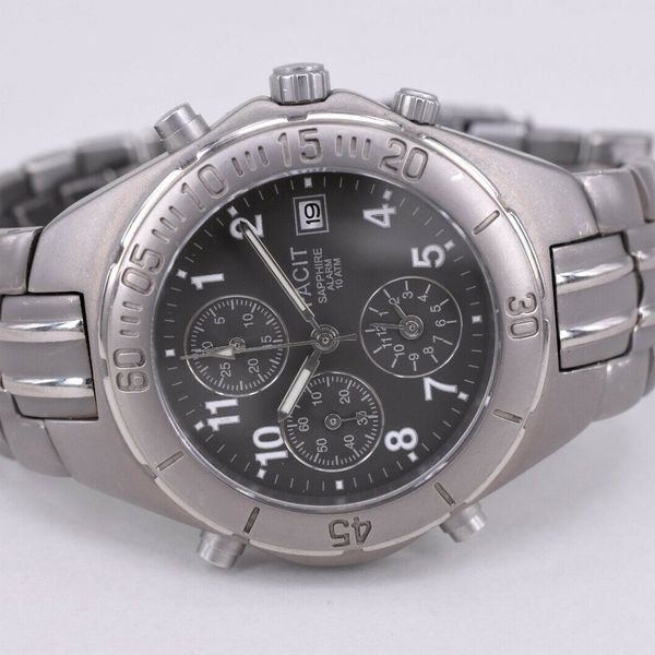 Vintage 1990s FACIT (Seiko 7T32) Alarm Chronograph All Titanium ...