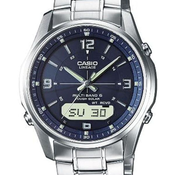 Casio LCW-M100DSE-2AER Stainless Steel Radio Controlled Silver Men's ...