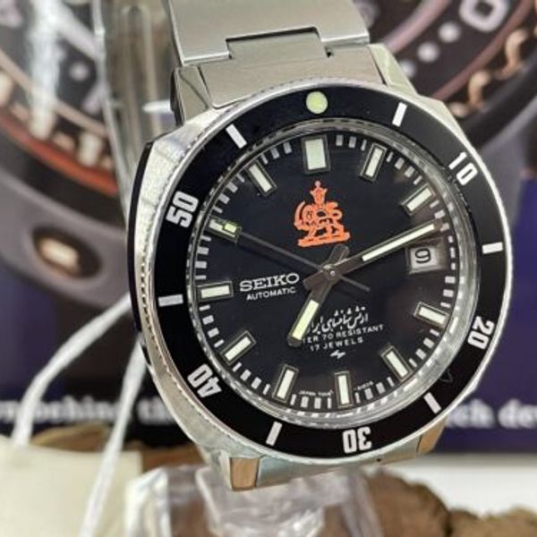 Seiko 7005-8140 Iranian Royal Army Automatic (SHAHI) Refurbished ...