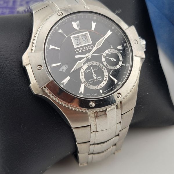 Vintage Seiko Coutura Kinetic Perpetual Calendar Men's Watch Ref ...
