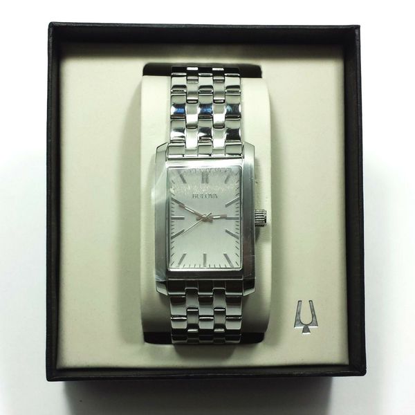 Mens BULOVA CORPORATE COLLECTION WATCH 96A157 Silver-Tone Stainless ...