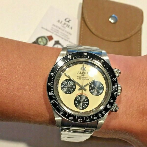 NEW Alpha Paul Newman Daytona Mech Chronograph Watch USA Stock Fast ...
