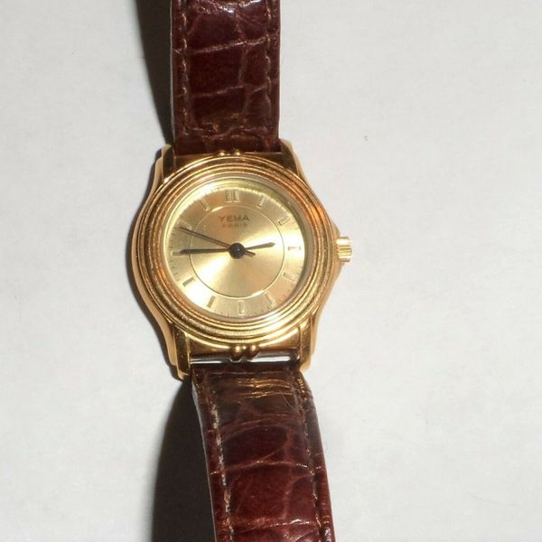 YEMA Paris Women's Quartz Watch 50 year Leather Band VX6G163 ...