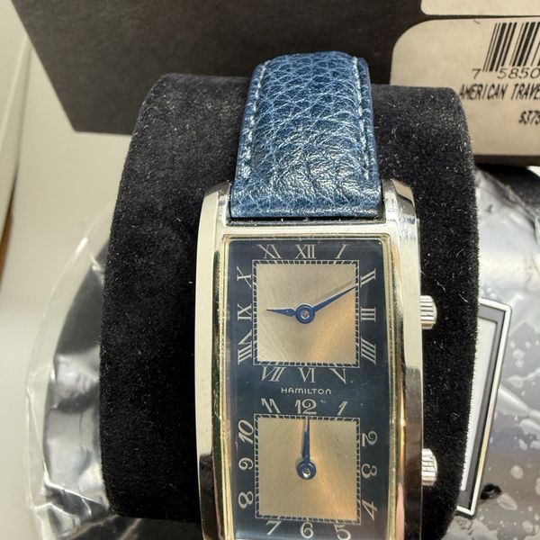 Hamilton American Traveler 6232 Roman Dual Time Quartz Men's Watch READ ...