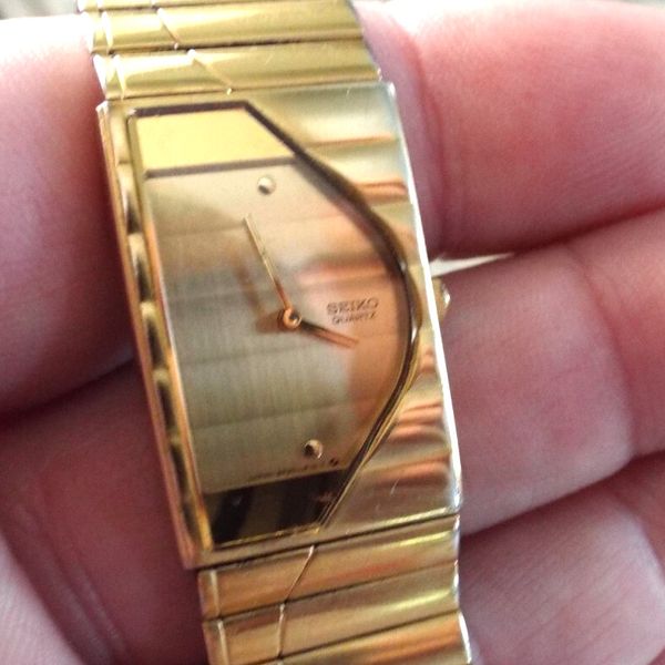 Seiko Half Moon 2P20-5K10 Gold Tone & Stainless Steel Quartz Women's ...