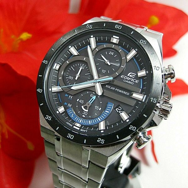 *COOL* Casio Edifice EQS920DB-1BV Solar Powered Chronograph Men's Watch ...