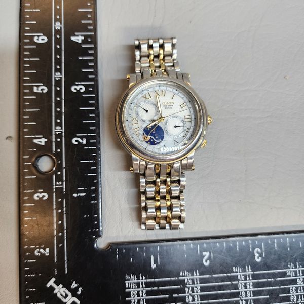 Citizen Men's Caliber 8651 Moon Phase Two Tone WR 100 Eco-Drive Watch ...