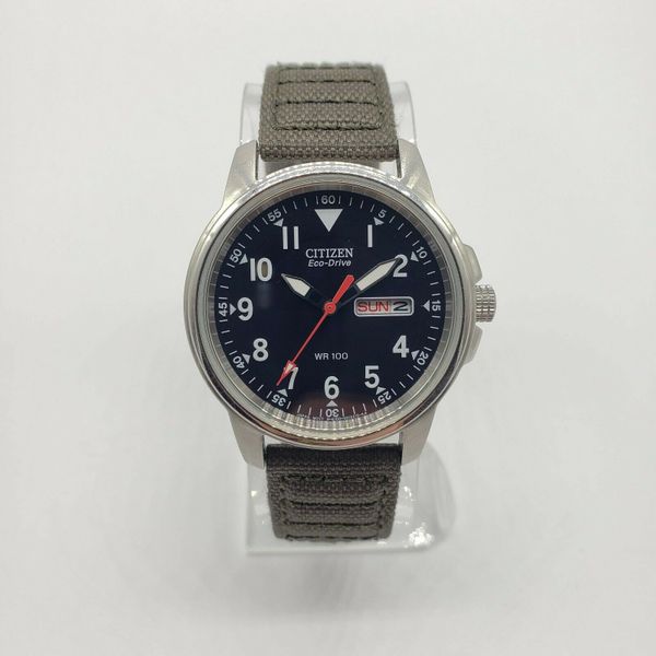 Citizen Eco Drive Chandler Field Watch Men Bm8180 03e Green Canvas Band