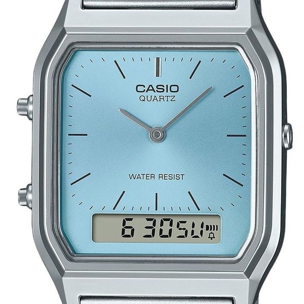 Casio Vintage Analog Digital Turquoise Blue Dial Quartz AQ-230A-2A1 ...