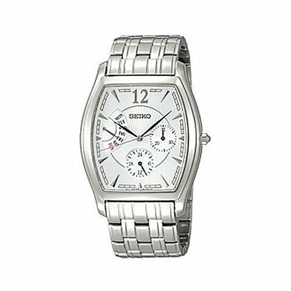 SEIKO Retrograde SNT011 SNT011P1 Men's White Dial Stainless Steel Watch ...