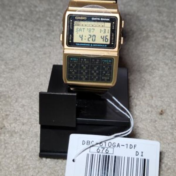 Casio DBC-610GA-1DF Databank Telememo 50 Vintage Digital Watch | WatchCharts Marketplace