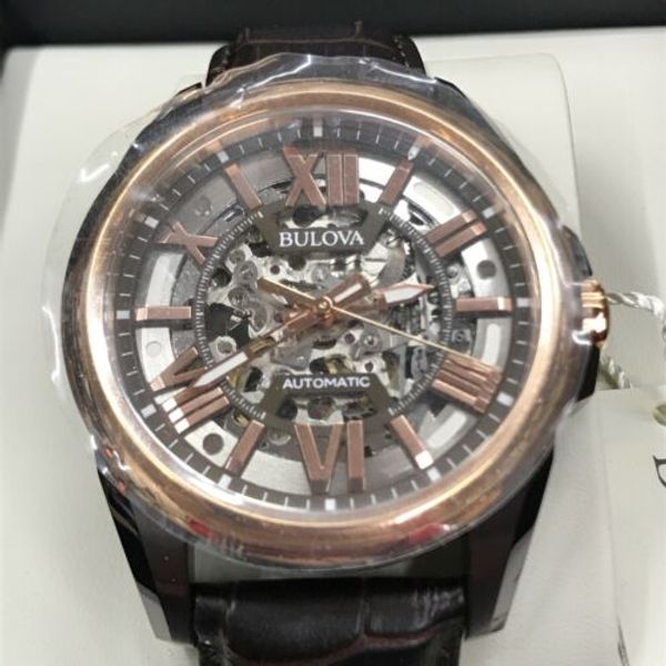 BULOVA CLASSIC AUTOMATIC SKELETON DIAL MEN'S WATCH 98A165 | WatchCharts