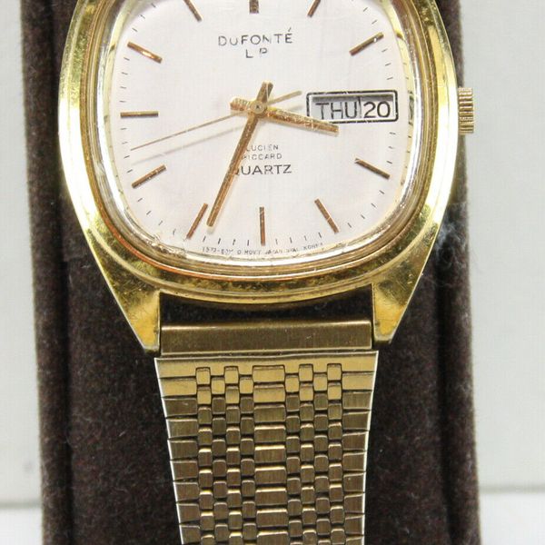 Vintage DUFONTE By Lucien Piccard Gentleman’s Day Date Wristwatch ...