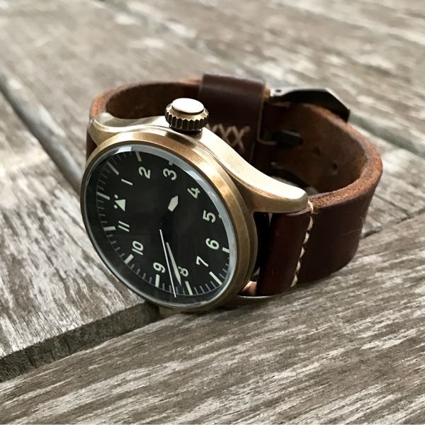 FS: Geckota K1 PVD Bronze Pilot Watch on Ammo Strap | WatchCharts ...