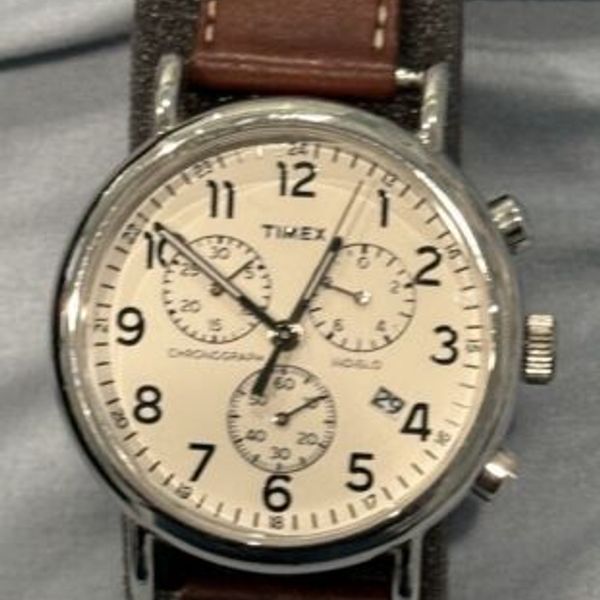 Working Timex Weekender Chronograph 41mm Indiglo Mens Wristwatch 30N ...