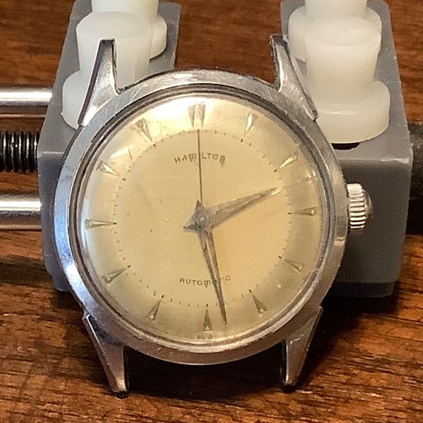 Vintage Hamilton 661 Automatic Movement Stainless Steel Round Case Pie ...