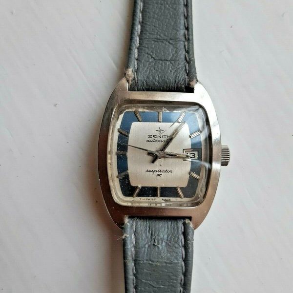 Vintage Ladies Zenith Respirator Automatic Mechanical Calendar Watch ...