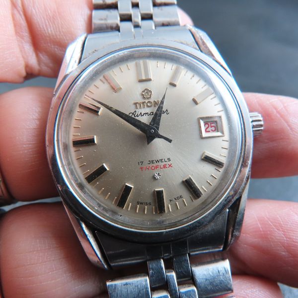 Swiss Made Titoni Airmaster Tito Flex Manual Winding Men Watch (Need ...