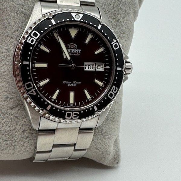 Men's ORIENT Automatic Epson F692-UAA0 Silver Tone Day Date Watch WORKS ...