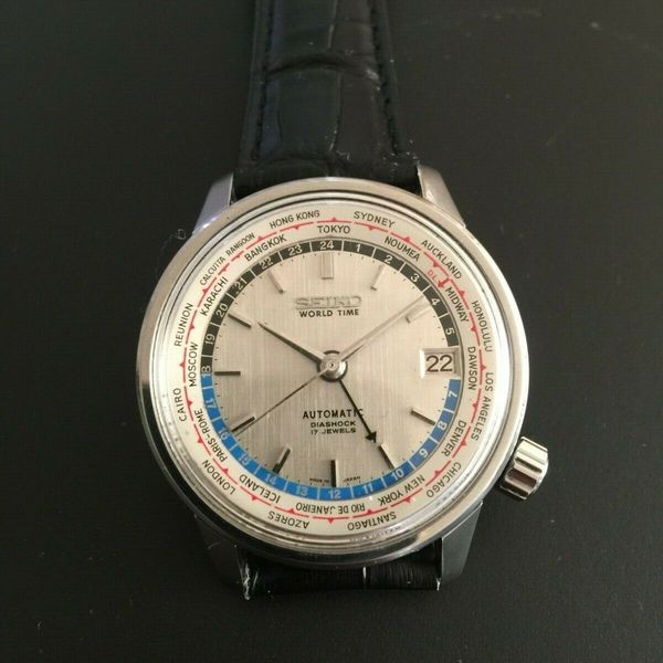 VINTAGE SEIKO WORLD TIME 1ST 6217-7000 TOKYO OLYMPIC AUTOMATIC MENS ...