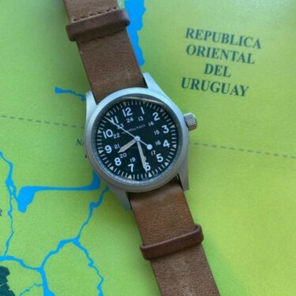 Hamilton Khaki Field Mechanical, Excellent. Black face, h50 Movt (80 ...