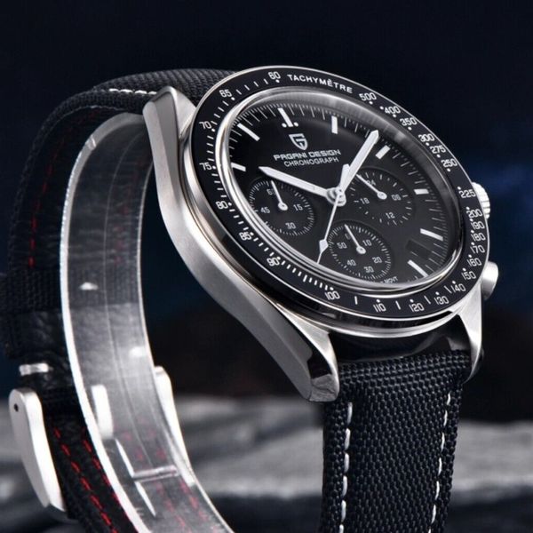 Pagani Design PD-1701 V3 BLACK Watch Seiko VK63 Movement On Canvas ...
