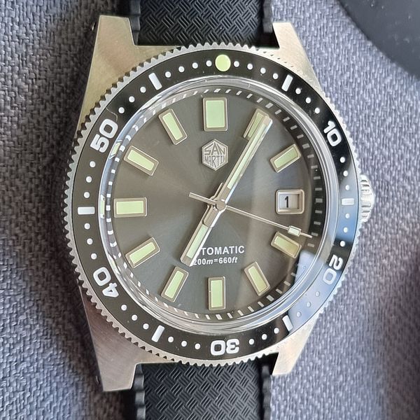 San martin SN007G-V4 62mas Automatic watch - Seiko NH35 Sapphire ...