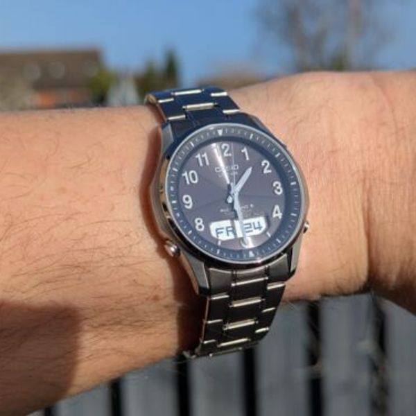 Casio Lineage LCW-M100TSE-1A2JF 40mm Silver Titanium Solar Atomic Ana ...