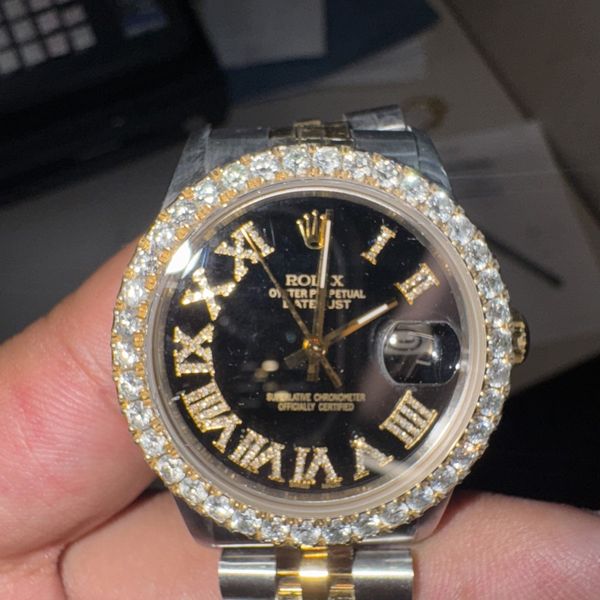 Rolex Datejust 16013 Two-Tone Jubilee Brï¿¼acelet With AF Diamond Dial ...