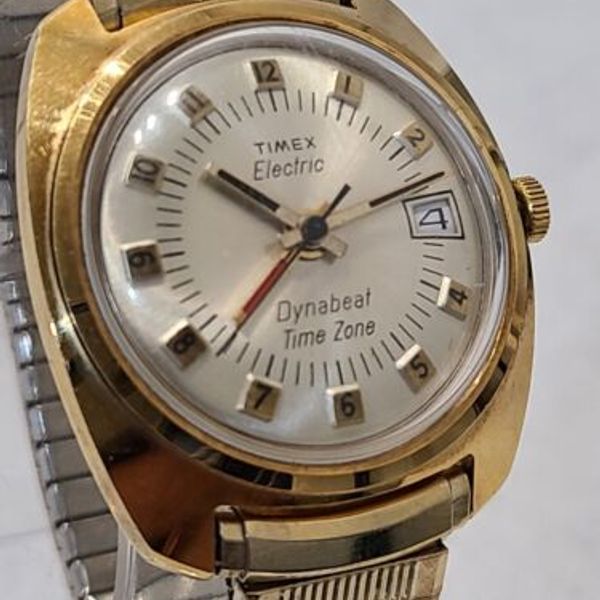 Timex Electric Dynabeat Dual Time Zone Vintage wristwatch Good Working ...