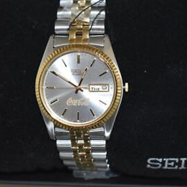 Coca Cola Mens Seiko Stainless Steel Calendar Watch - SGF204 NEW WITH TAGS | WatchCharts Marketplace
