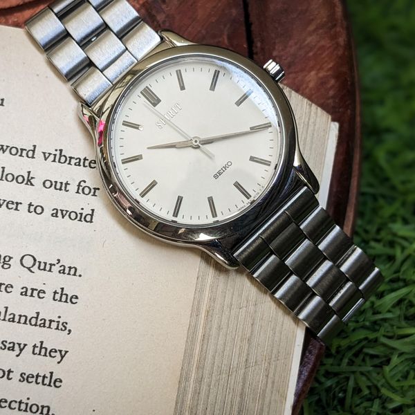[wts] Rare Seiko Sprit 5E31-6C60 JDM Quartz vintage watch ivory white ...